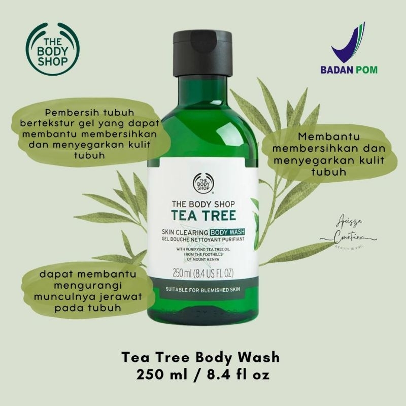 Jual The Body Shop Tea Tree Body Wash 250ML 5/24 (untuk badan/punggung ...