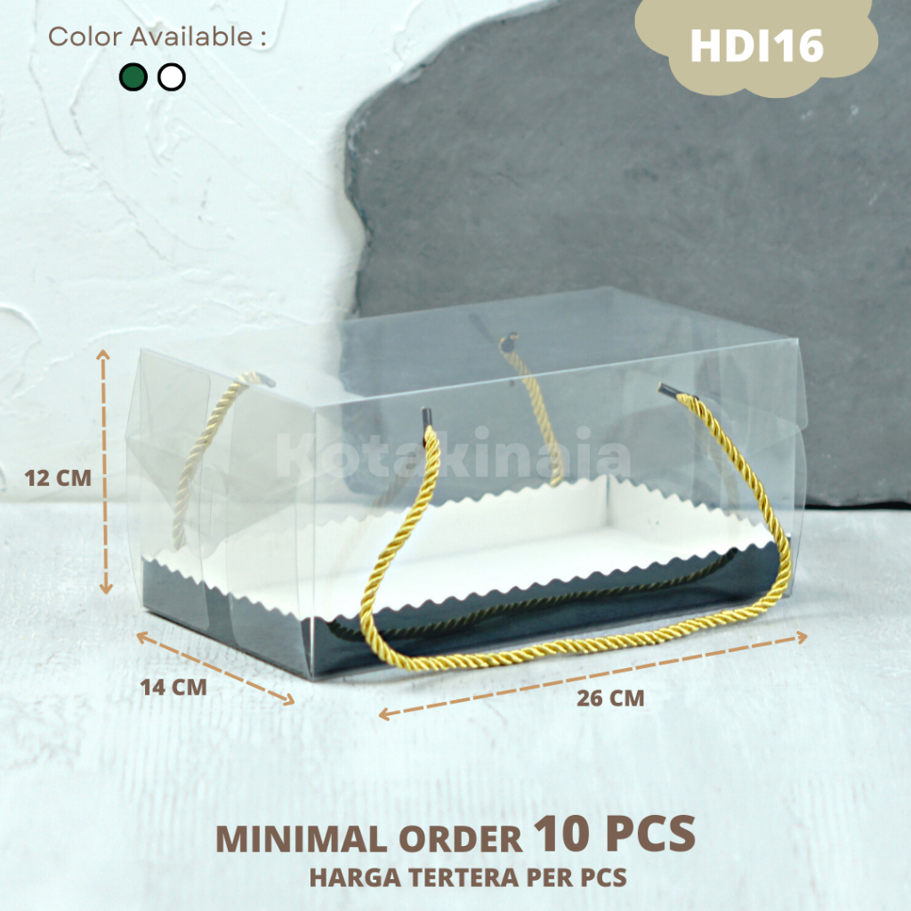 Jual Box Mika Transparan / Box mika /Box kue / Box Cake Handle Tali ...