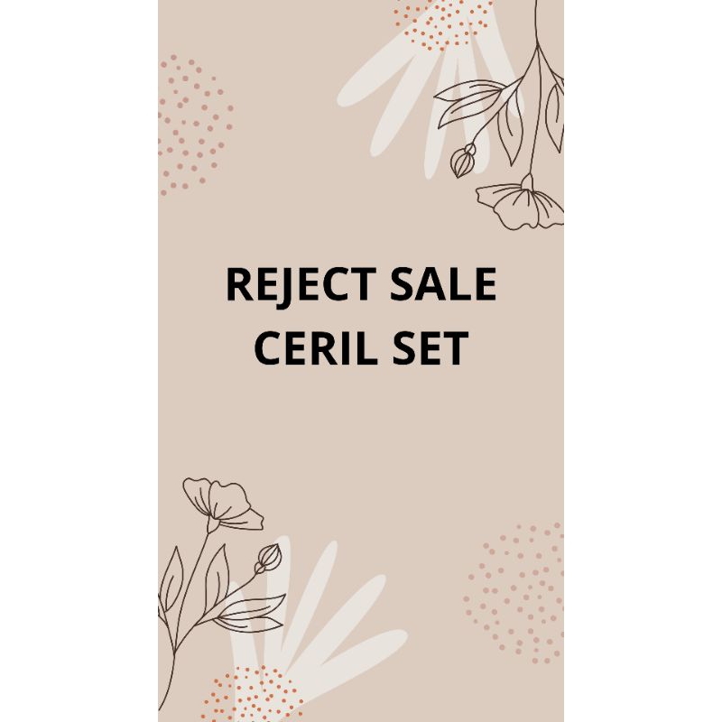 Jual Reject Sale Ceril set | Shopee Indonesia