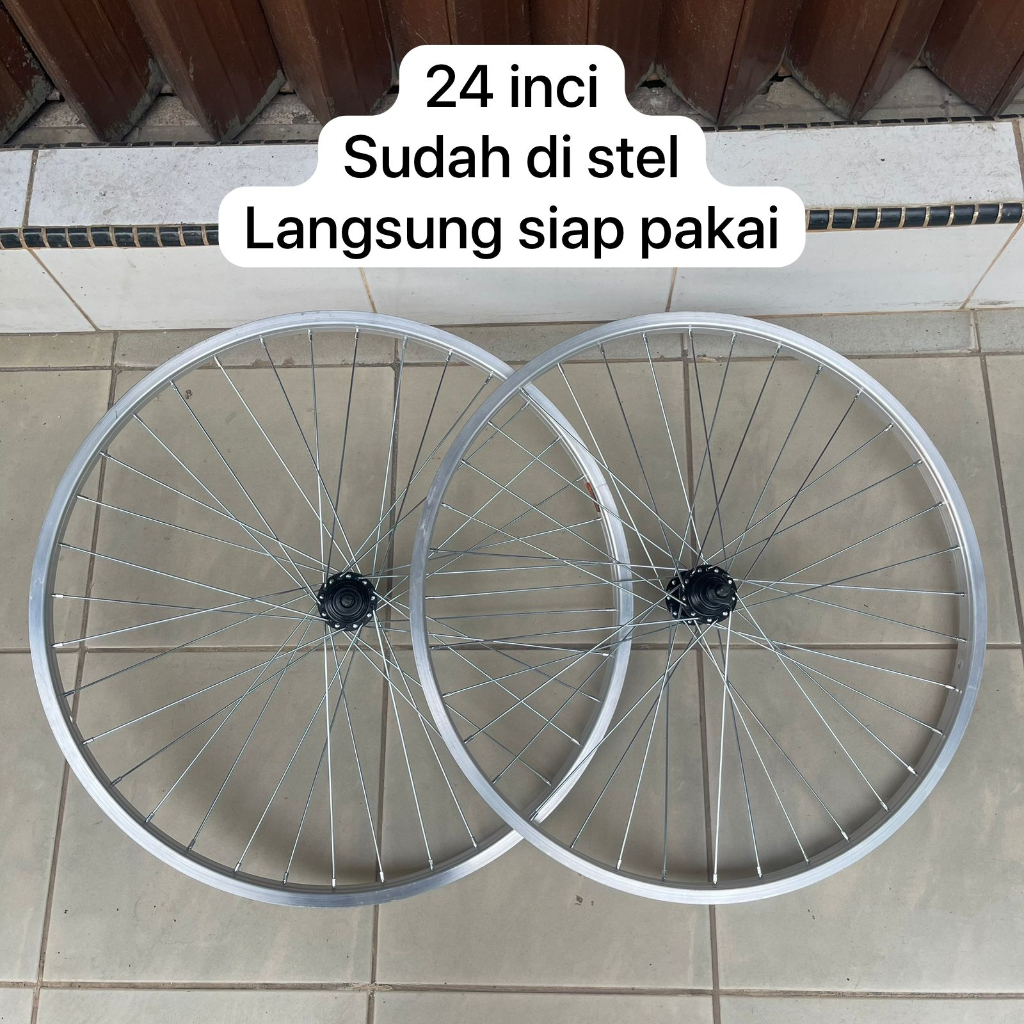 Jual Wheelset Velg Sepeda 24 inch MTB BMX Alloy Rims | Shopee Indonesia