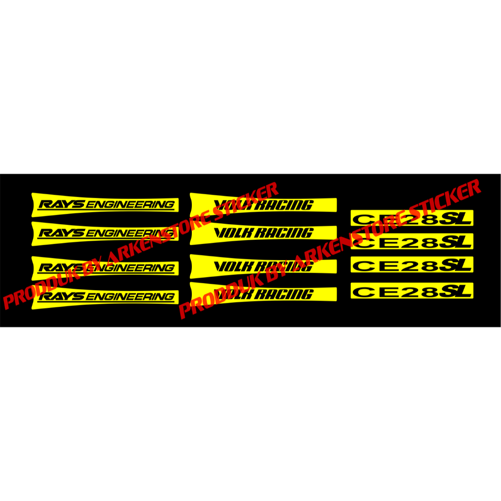 Jual STICKER VOLK RACING RAYS STIKER VELK RACING CE28 SL SEMUA MOBIL ...