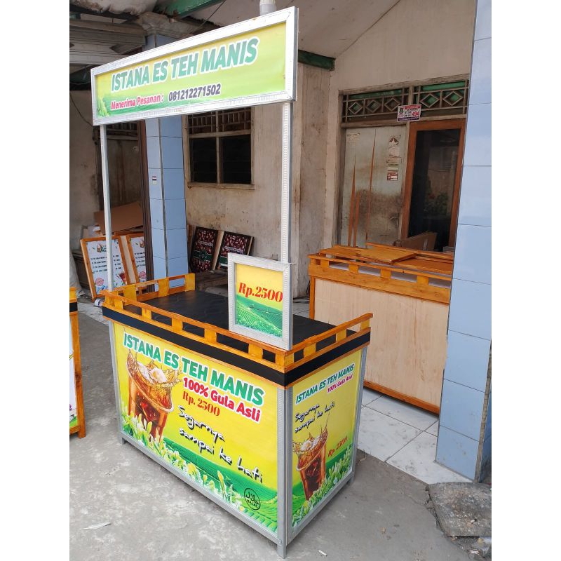 Jual Booth portable / geribak / stand event es teh manis viral | Shopee ...