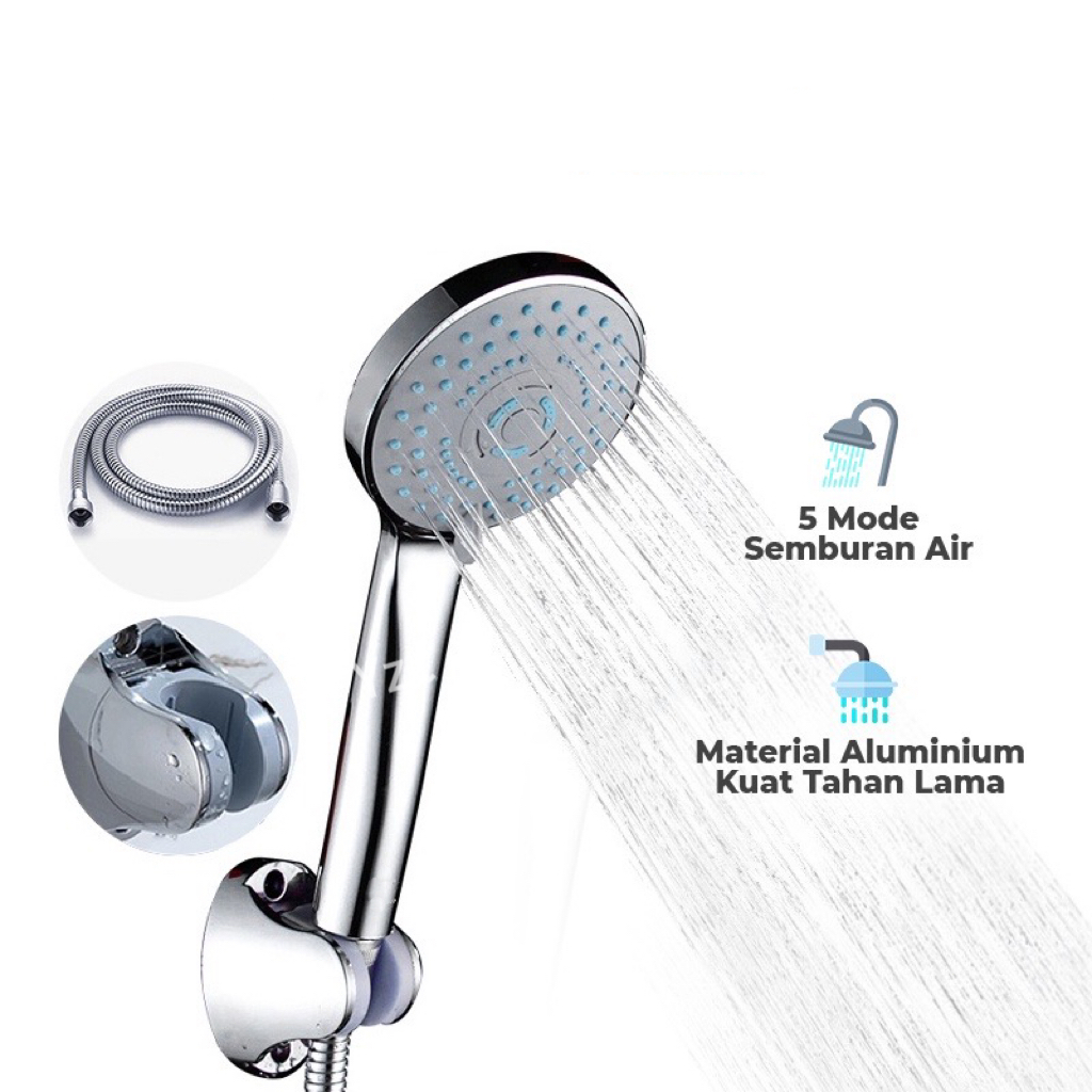 Jual Shower Mandi 3in1 Simple Set 3 Pcs Shower Hand Held Set 3 Semprot ...