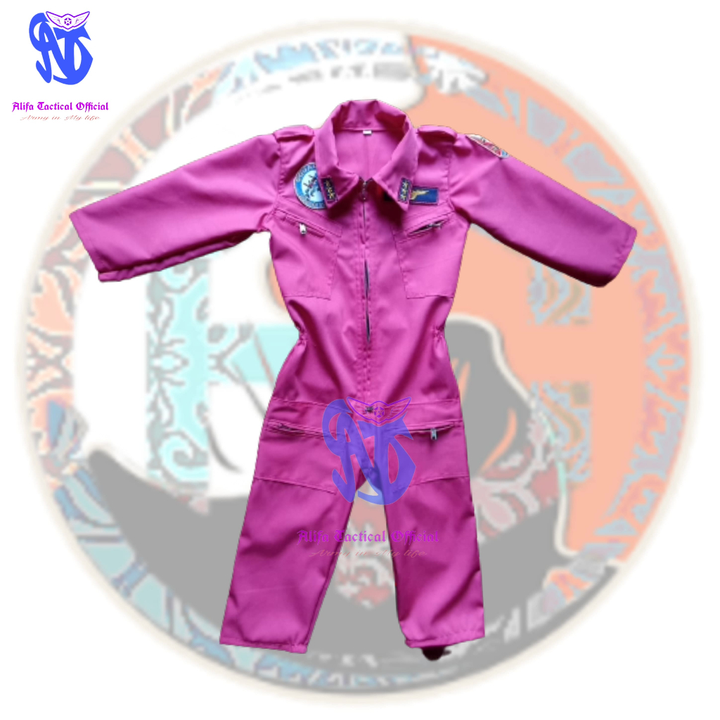 Jual Wearpack Anak Baju Profesi Pilot Anak Warna Pink Werpak Anak ...