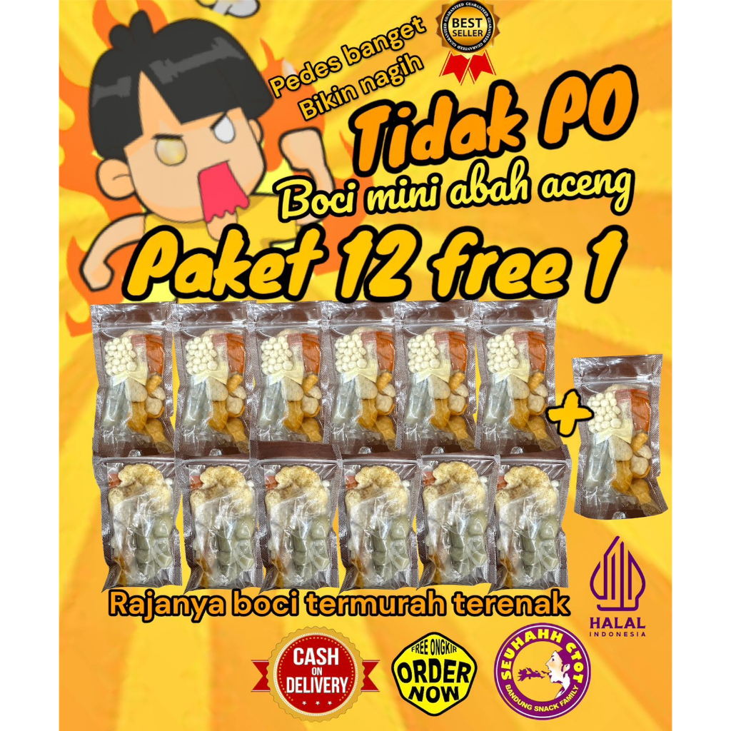 Jual Paket 12 + free 1 bungkus Baso Aci Mini Polos Abah Aceng Tanpa ...