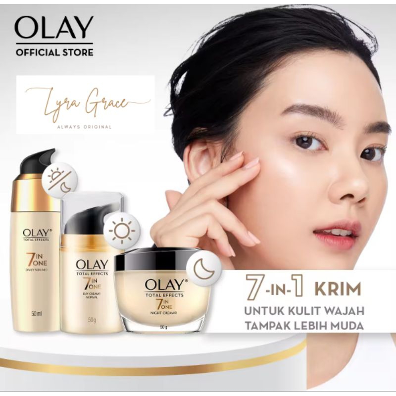 Jual Olay Total Effects 7 in One Day Cream Night Cream Serum Original ...