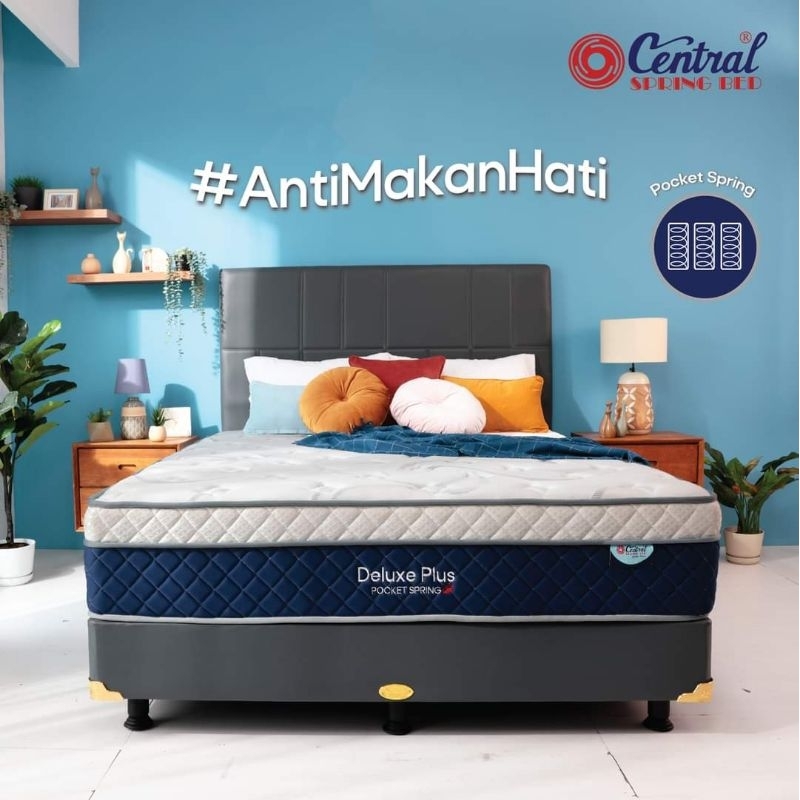 Jual CENTRAL Deluxe Plus - Springbed Central Deluxe Plushtop + Pocket Spring | Shopee Indonesia