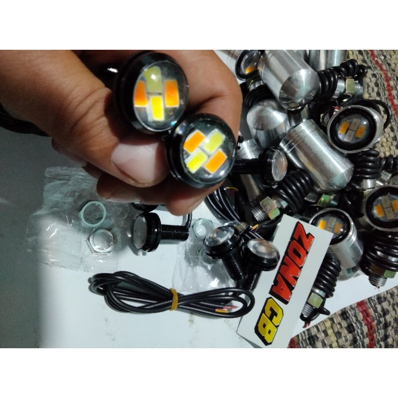 Jual lampu led mata elang / lampu sein led / sein cb palu led bisa ...