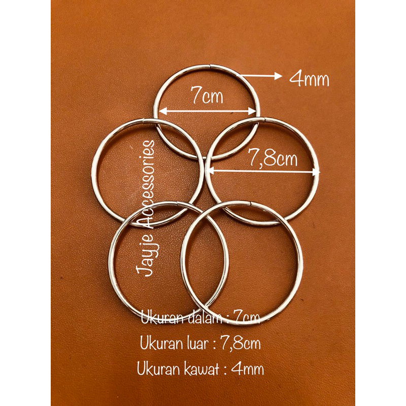 Jual ring bulat besi 7cm per 12 pcs / ring o besi 70mm kawat 4mm / O 4 ...
