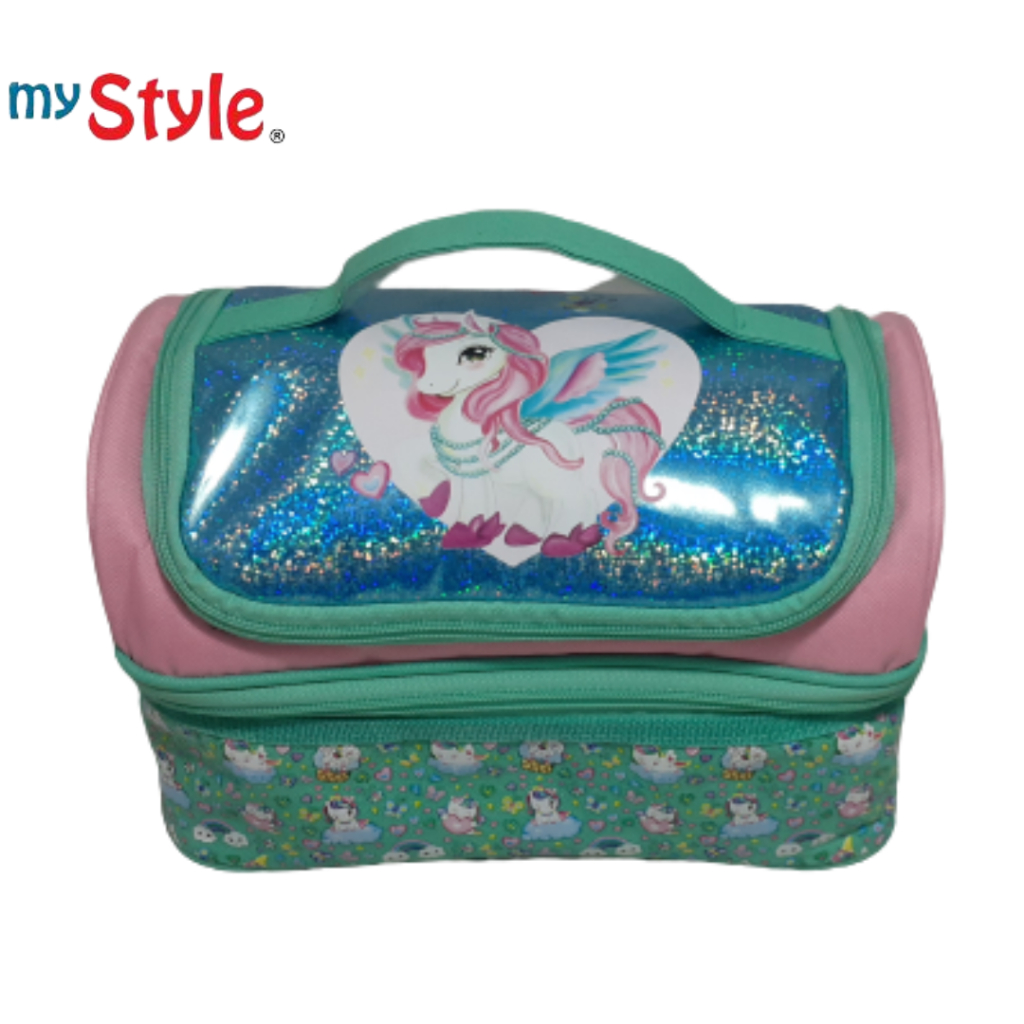 Jual MY STYLE TM 2374 Green Unicorn Double Decker Lunchbag (Green ...