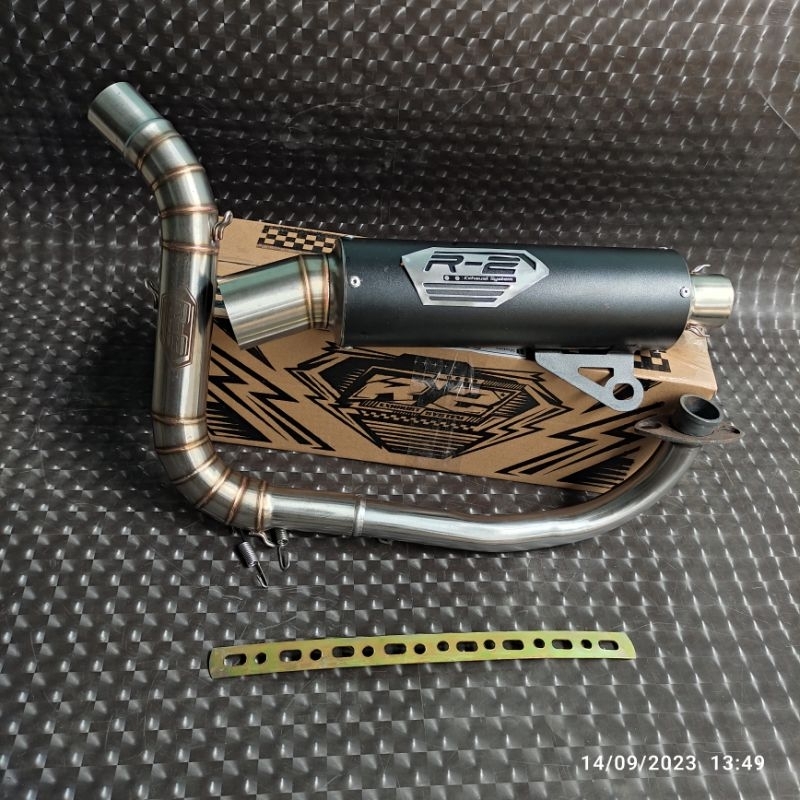 Jual inlet 38 dan inlet 50 Knalpot Original R2 muffler Samlong Jengat ...