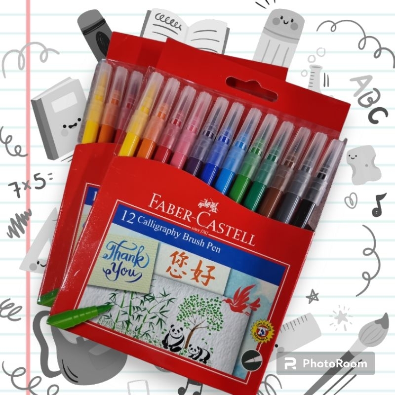 Jual Calligraphy Brush Pen set 12 Warna Brushpen Bujo Kaligrafi Spidol ...