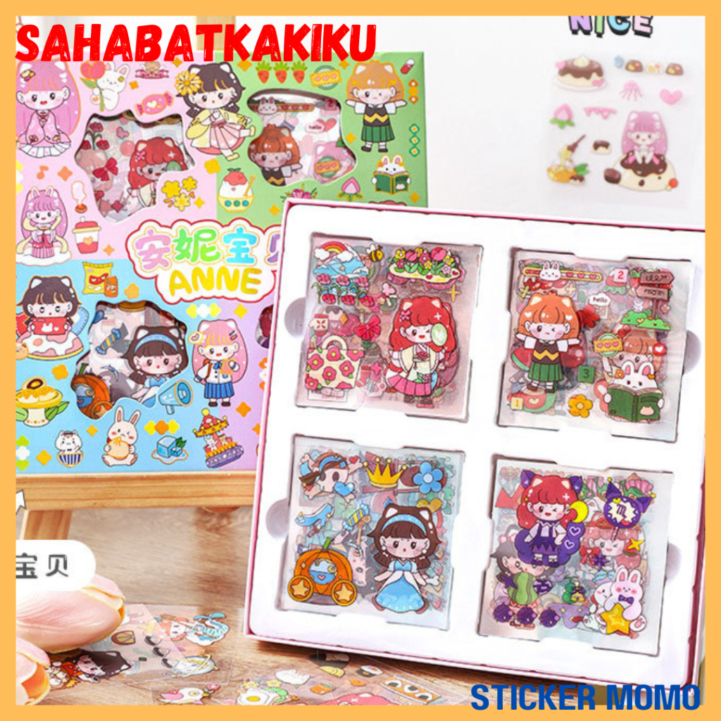 Jual Sticker Momo / Stiker Motif Korea & Japan / Sticker Momo Karakter ...