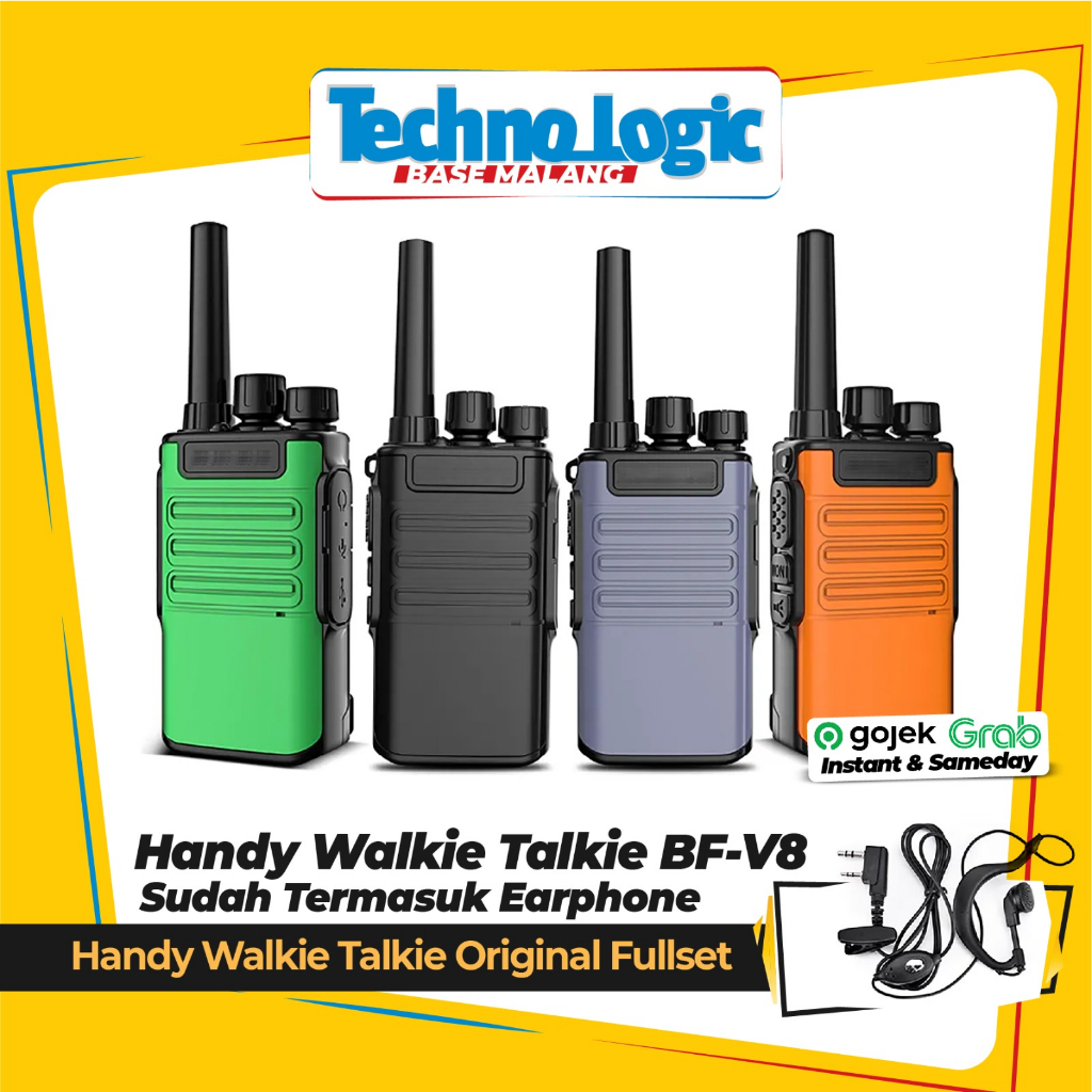 Jual Walkie Talkie V8 Intercom Uhf Vhf Two Way Radio Handheld Wireless Walkie Talkie | Shopee ...