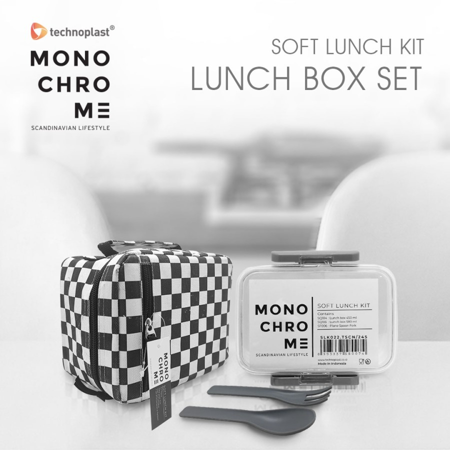 Jual MONOCHROME SOFT LUNCH KIT / KOTAK MAKAN / LUNCH BOX SET | Shopee ...