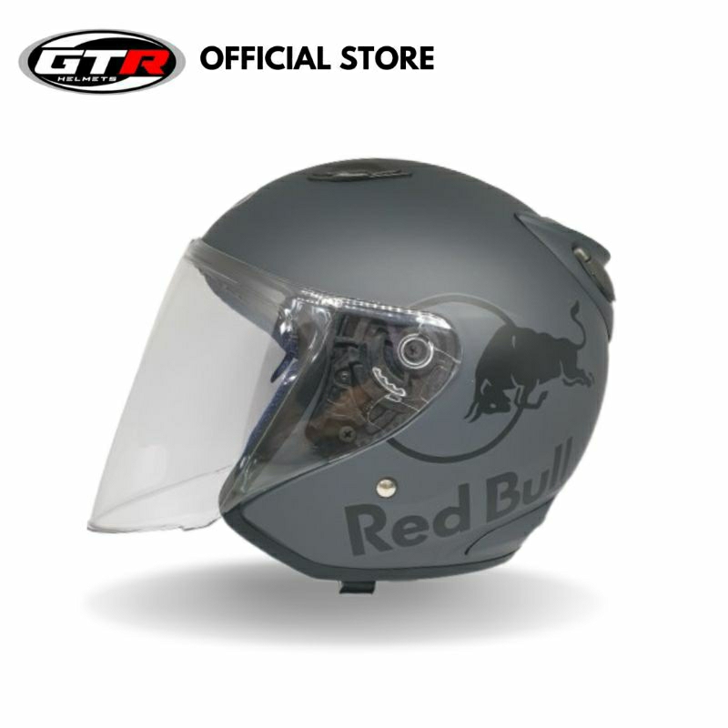 Jual Helm Half Face Gtr Cetro Motif Redbull Glosy Aksesoris Motor ...