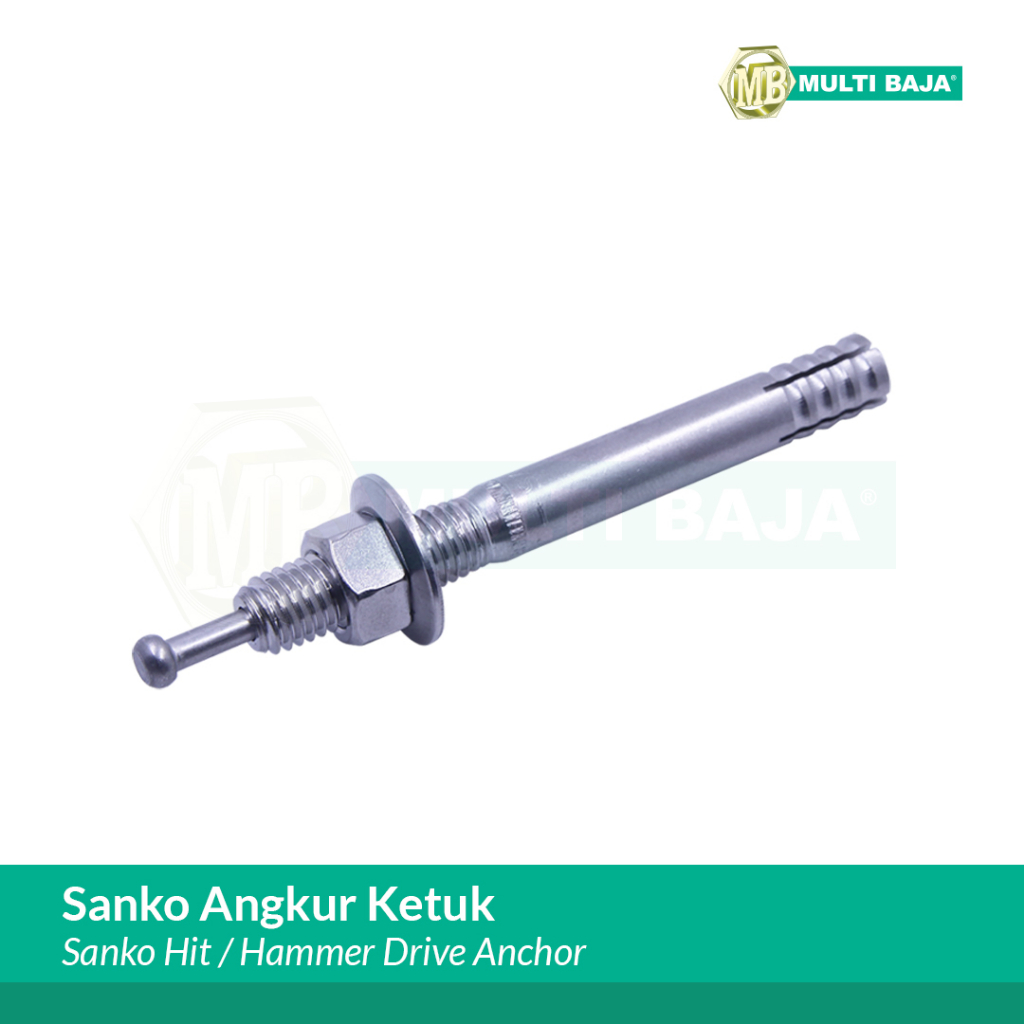 Jual Angkur Ketuk / High Anchor "Sanko" Besi M12 x 70 / Hit Anchor ...