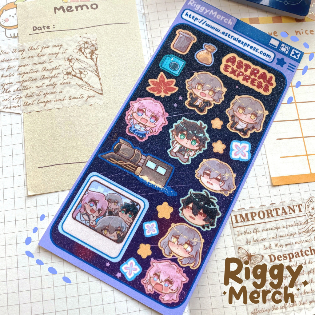 Jual (RiggyMerch) HSR Sticker Sheet | Stiker Honkai Star Rail | Caelus ...