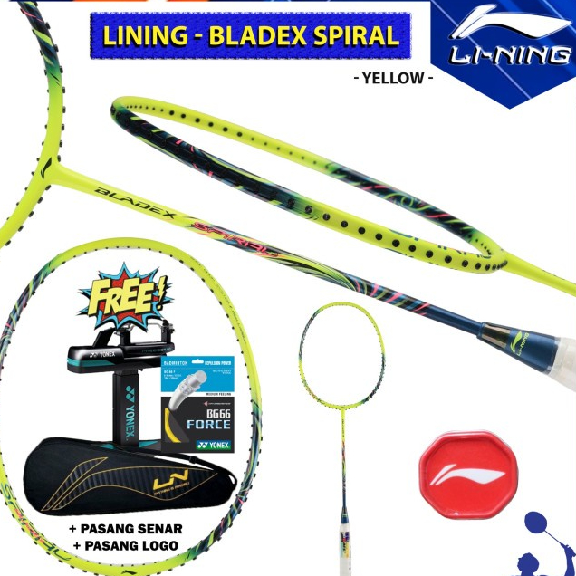 Jual Raket Badminton Original LINING BLADE X BLADEX Spiral - Yellow ...