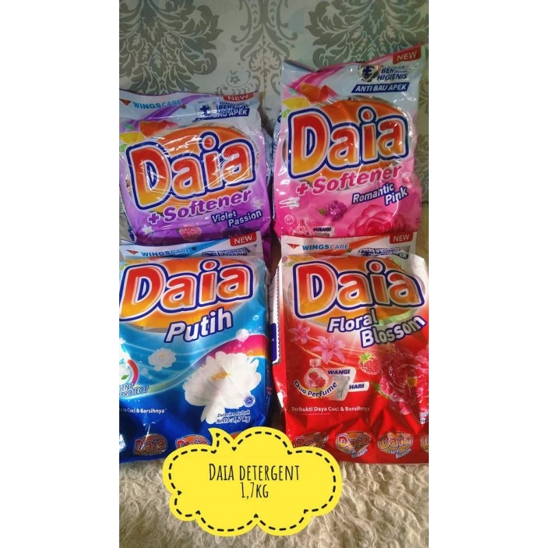 Jual Daia Detergent bubuk 1,6kg / sabun cuci daia / sabun cuci daiya ...