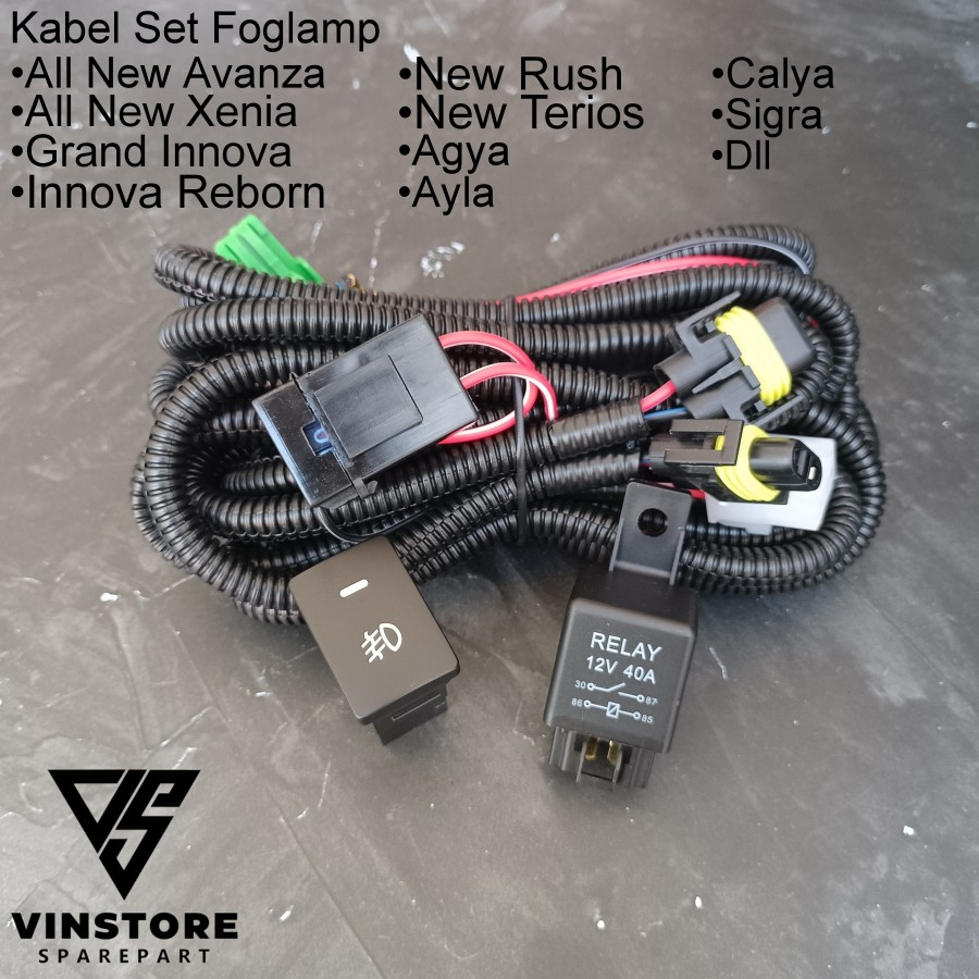 Jual Kabel Foglamp Avanza Xenia Innova Agya Calya Ayla Sigra Rush Vios ...