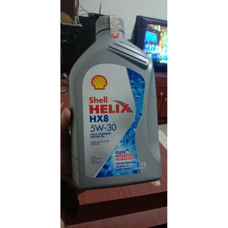 Jual OLI SHELL HELIX HX8 5W-30 1Liter 100% Original Barcode centang ...