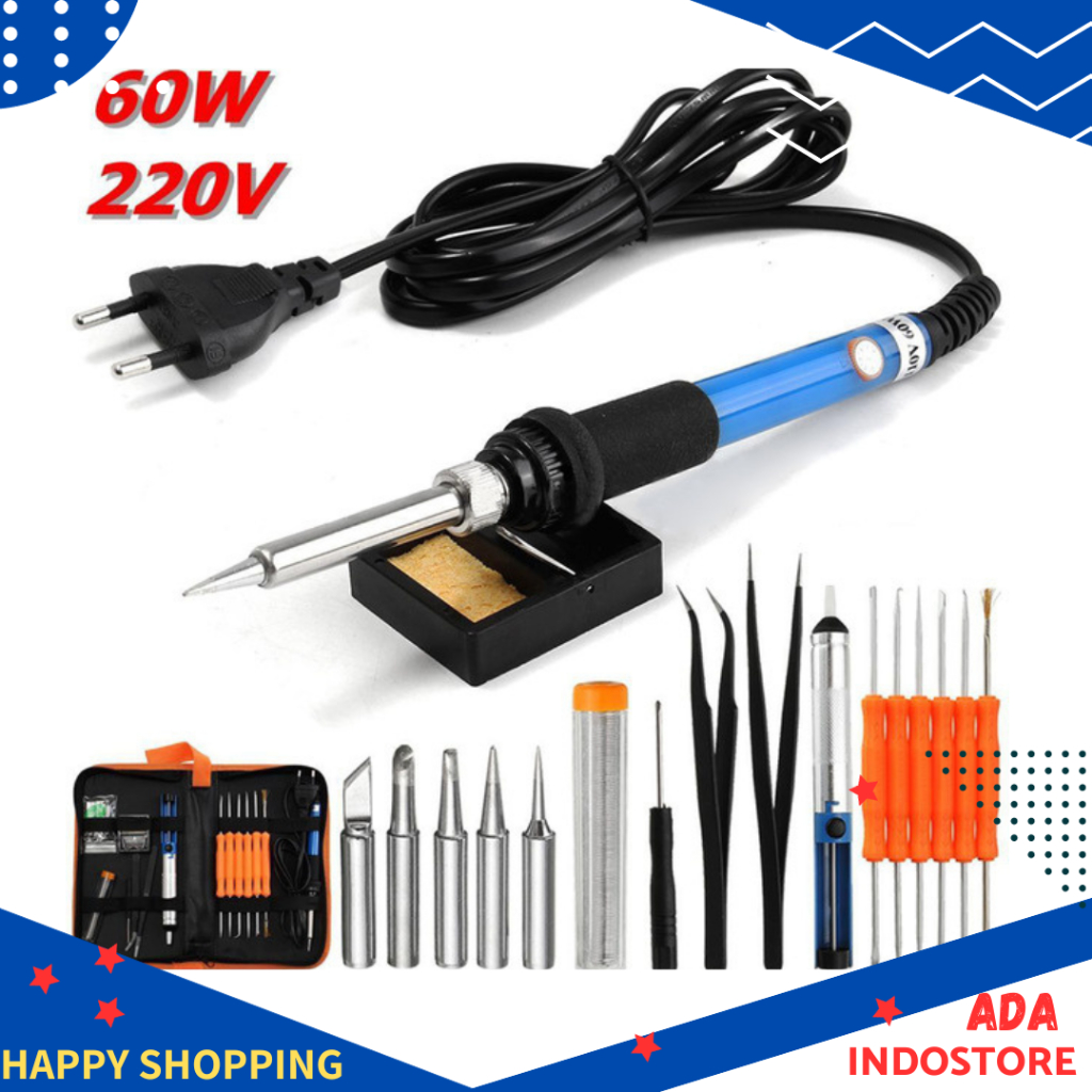 Jual Peralatan Solder Kit 7 in 1 60W 220V | Shopee Indonesia