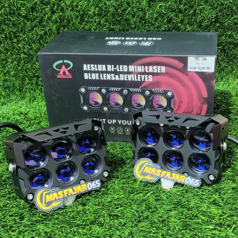 Jual SQL 6 MATA AESLUX BL70 BLUE LENS SINAR PUTIH KUNING | Shopee Indonesia