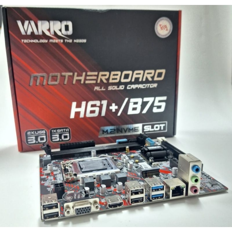 Jual Motherboard MB H61/B75 Varro New NVME Sata 3.0 | Shopee Indonesia