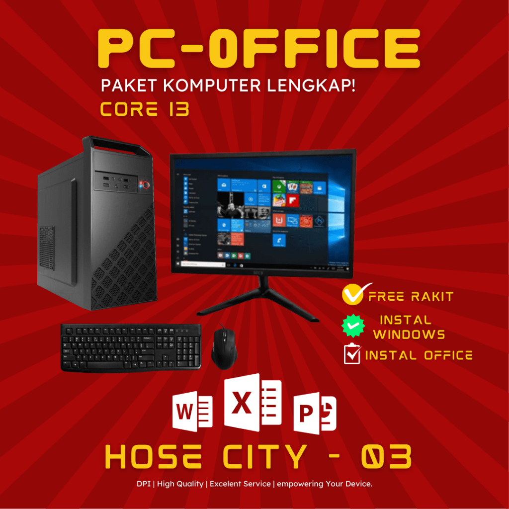 Jual Pc Murah Full Set Intel Core I3 Ram 8GB SSD 120GB HDD 500GB LED 19 ...