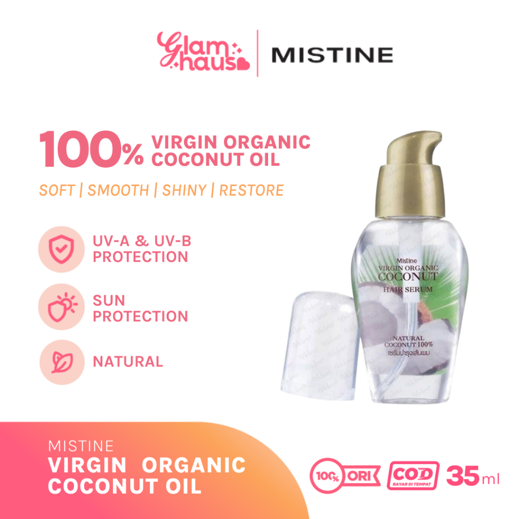 Jual Mistine Virgin Organic Coconut Oil | Hair Serum Perawatan Rambut ...