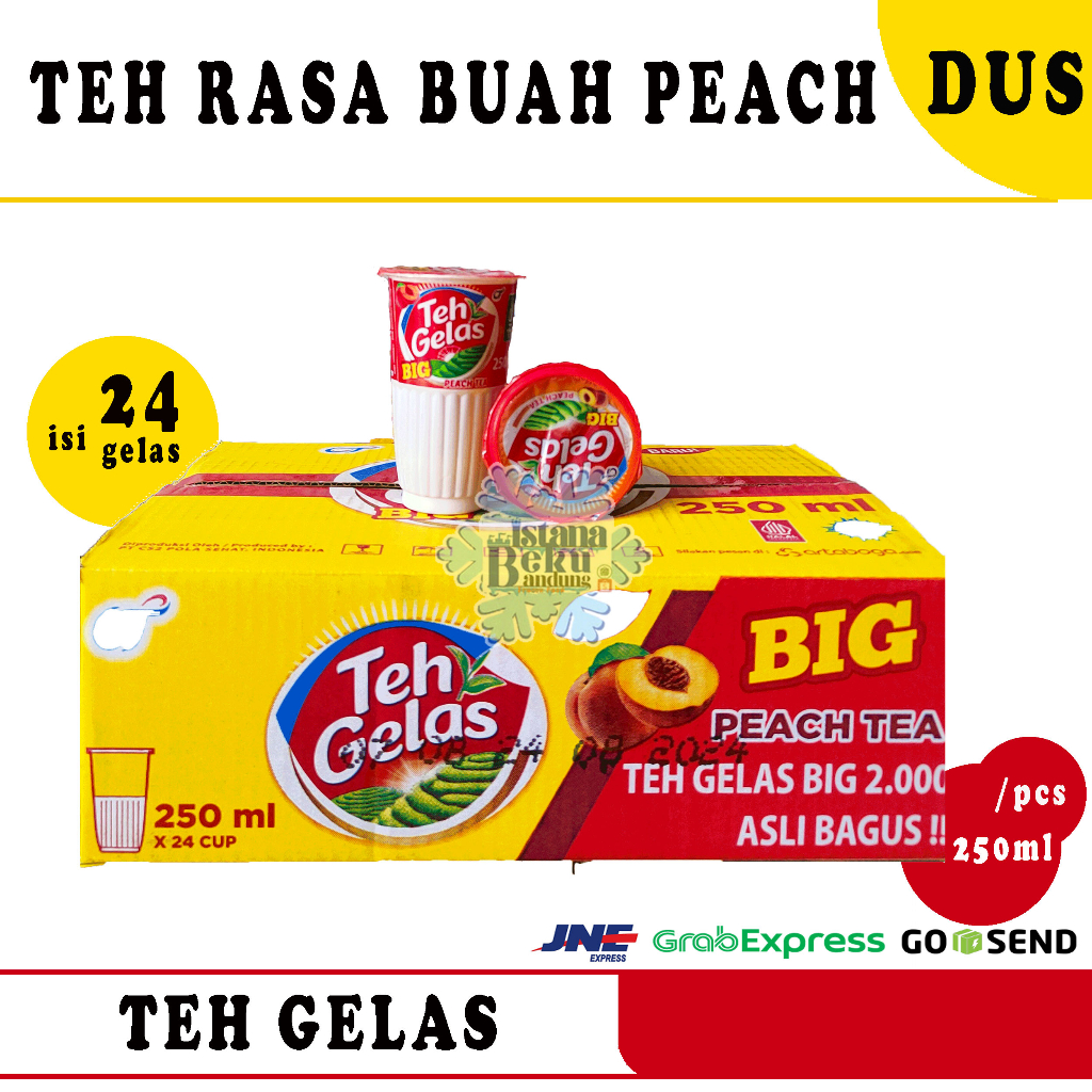 Jual Teh Gelas BIG Peach 250ml (Karton) | Shopee Indonesia