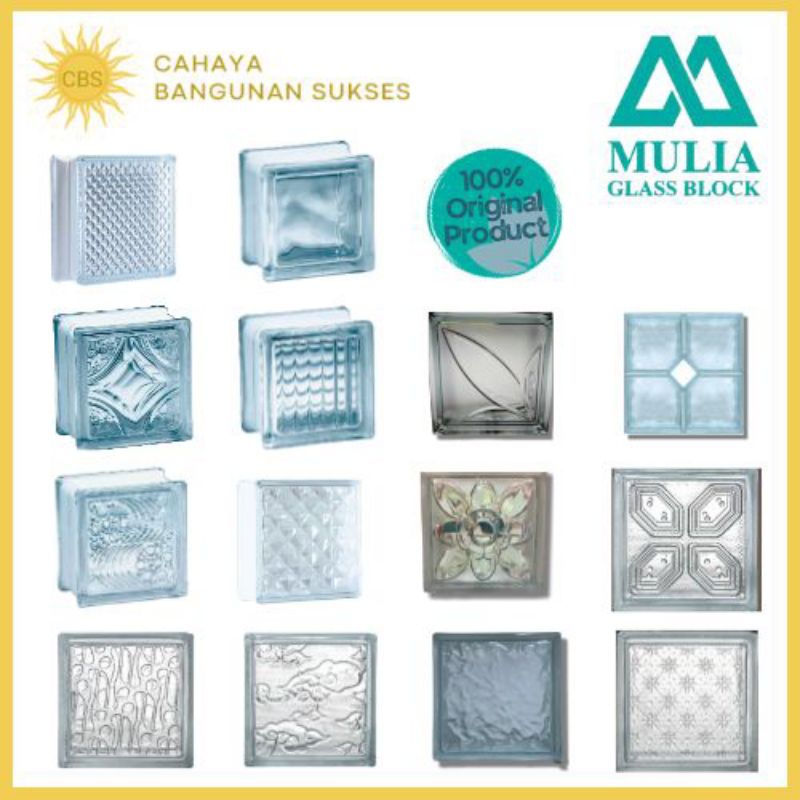 Jual GLASS BLOCK MULIA BARU SEMUA MOTIF | Shopee Indonesia