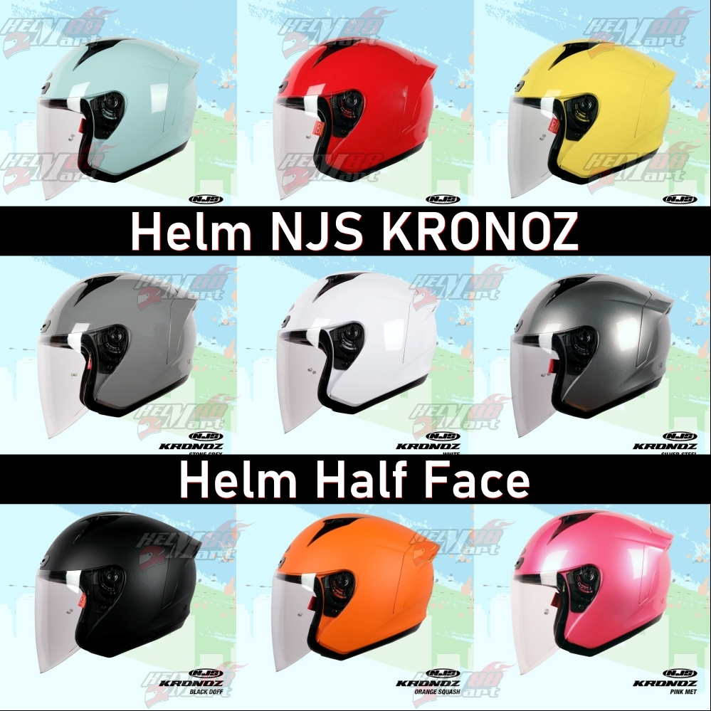 Jual NJS KRONOZ SOLID, VELOCITY - Helm NJS Half Face Original | Shopee ...