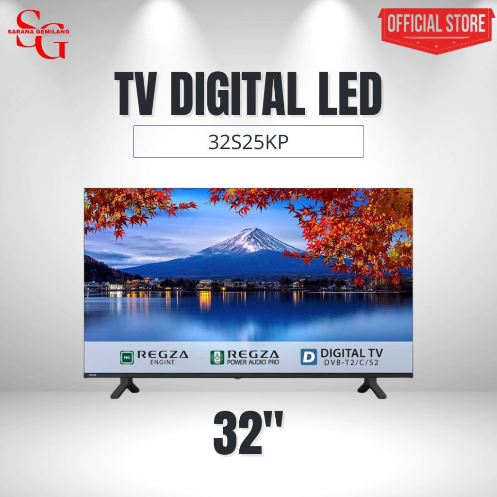 Jual LED TV TOSHIBA 32S25KP TV 32 INCH TELEVISI DIGITAL FREE BRACKET ...