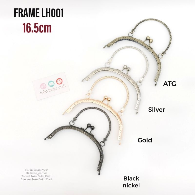 Jual Frame / Behel Tas/Handle Tas lebar 16,5cm (kode LH001) | Shopee ...