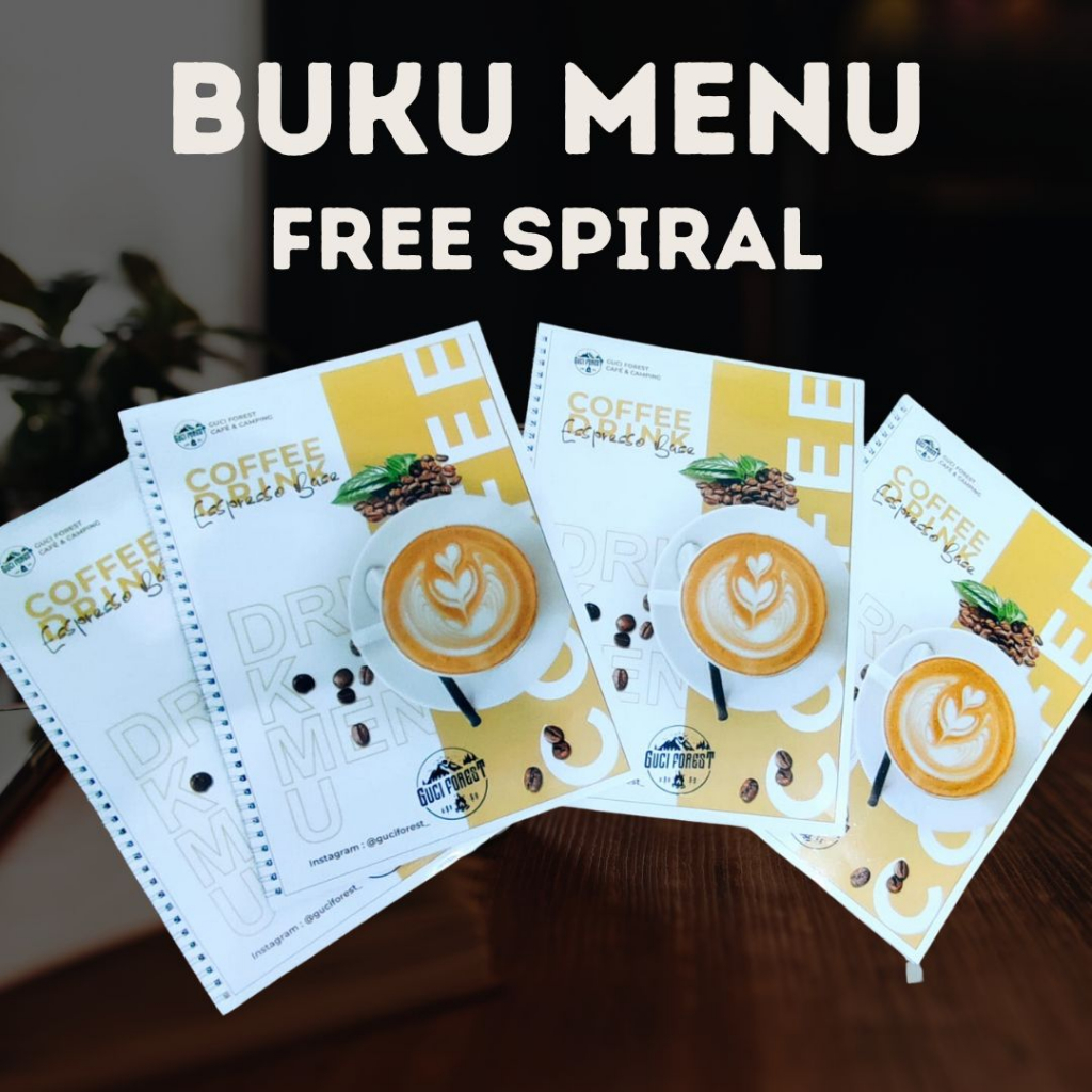Jual Cetak Buku Menu A4 Makanan Minuman Finishing Glossy Cafe Custom ...