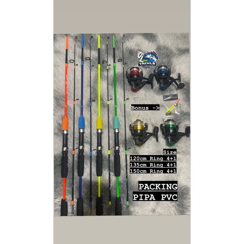 Jual 1 Set Joran Pancing Kolam JS + Bonus Max Drag 15KG | Shopee Indonesia