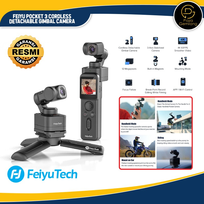 Jual Feiyu Pocket 3 Cordless Detachable Gimbal Camera - Feiyu Pocket 3 ...