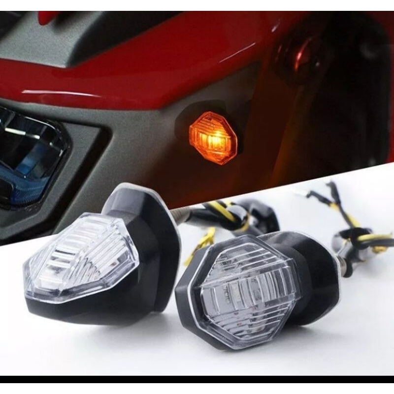 Jual 2 Pcs Lampu Sein Lampu Sen 1 Led Universal Warna Amber Untuk Motor ...
