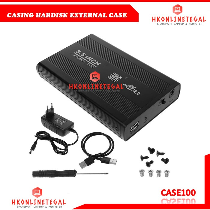 Jual CASE HARDDISK SATA EXTERNAL 3.5" METAL USB 2.0 CASING HDD TEBAL ...