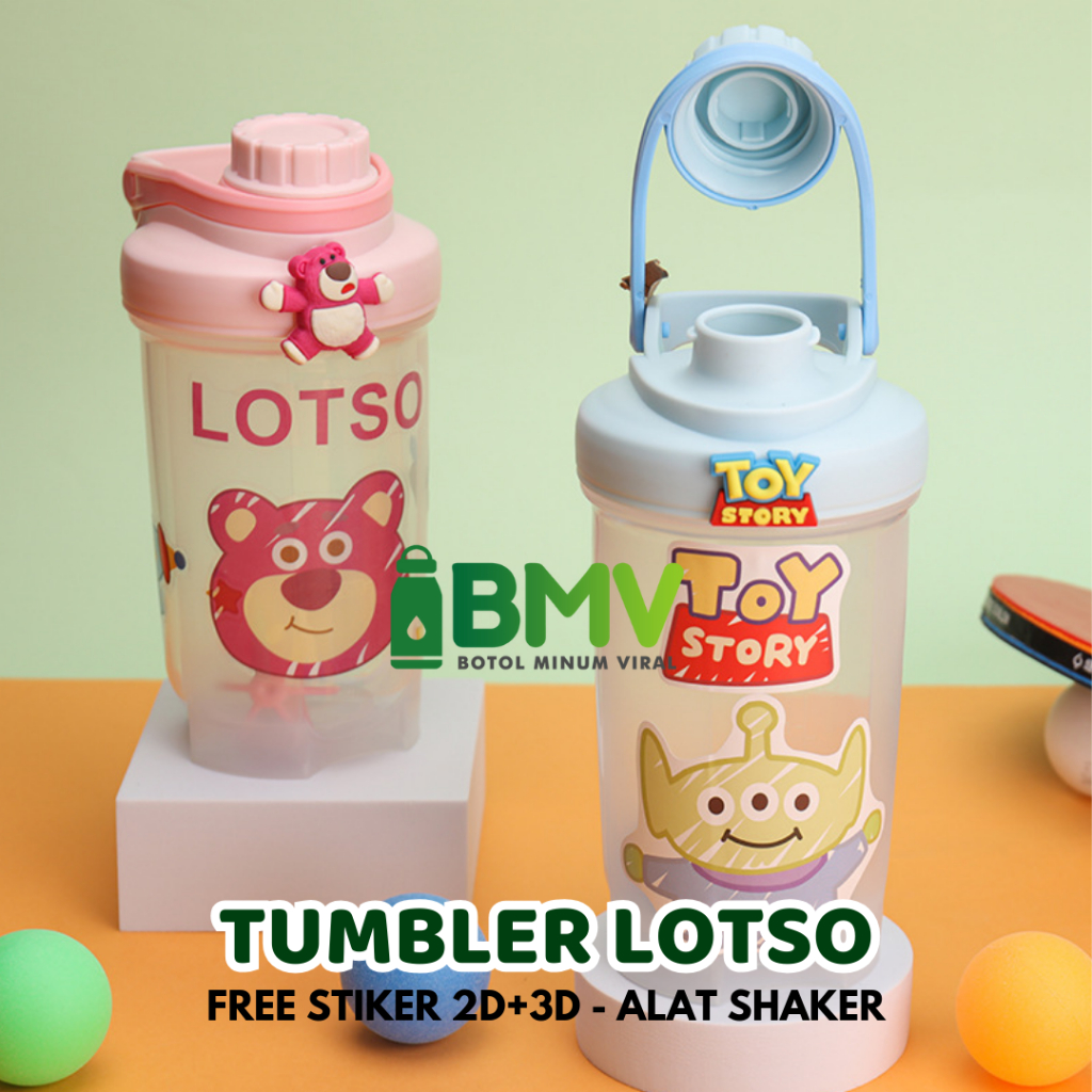 Jual Botol Minum Lotso Toy Story 500 ml Sticker 2D 3D BPA FREE Shaker ...