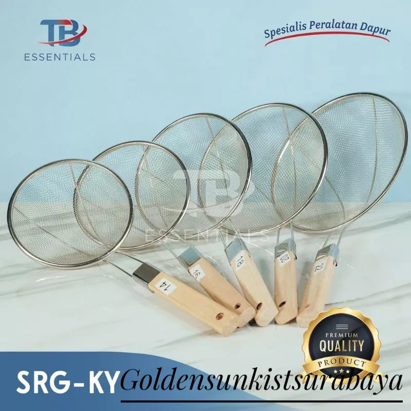 Jual serok/serokan jaring serok minyak/serok gorengan gagang kayu ...