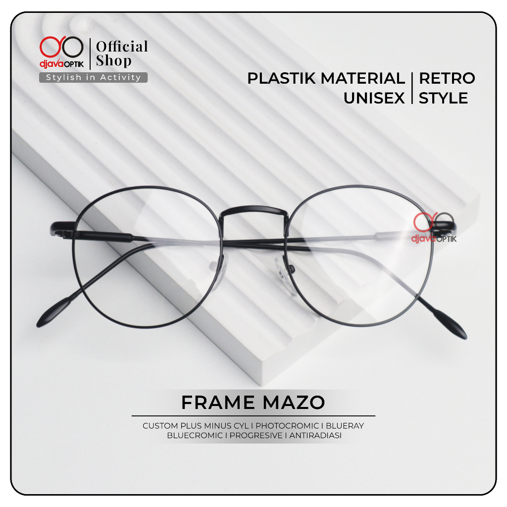 Jual DJAVA OPTIK - Frame Mazo - Kacamata Retro Lilo Bulat Minus dan Normal Lensa Photocromic ...