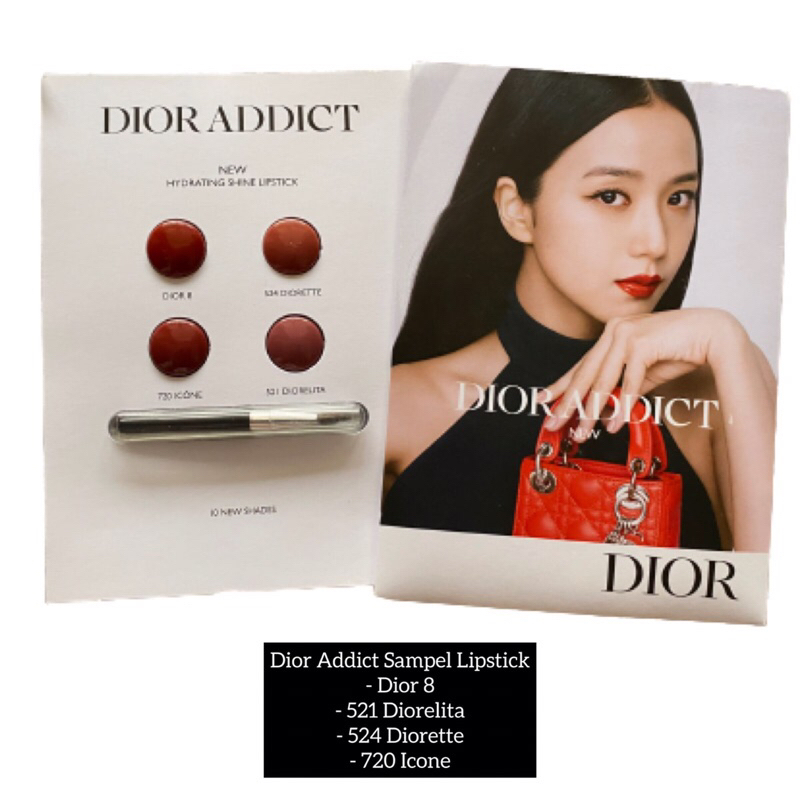 Jual Dior Addict X Jisoo New Hydrating Shine Lipstick Sample 4x0,25gr ...