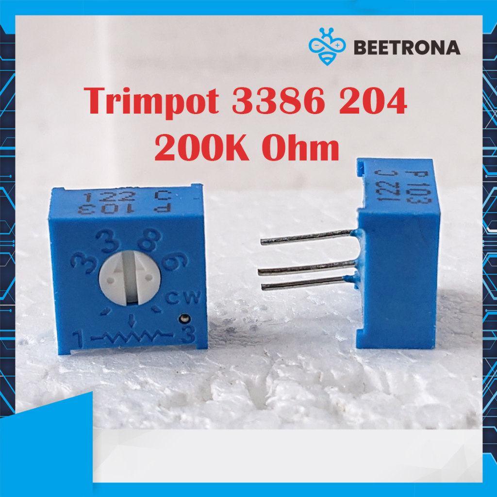 Jual Trimpot Trimmer 3386 204 200K Ohm VR Adustjable Resistor | Shopee ...
