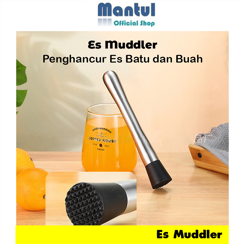 Jual Mantul.- Es Muddler Bar Cocktail Bartender Stainless / Bar Muddler Cocktail Tumbukan ...