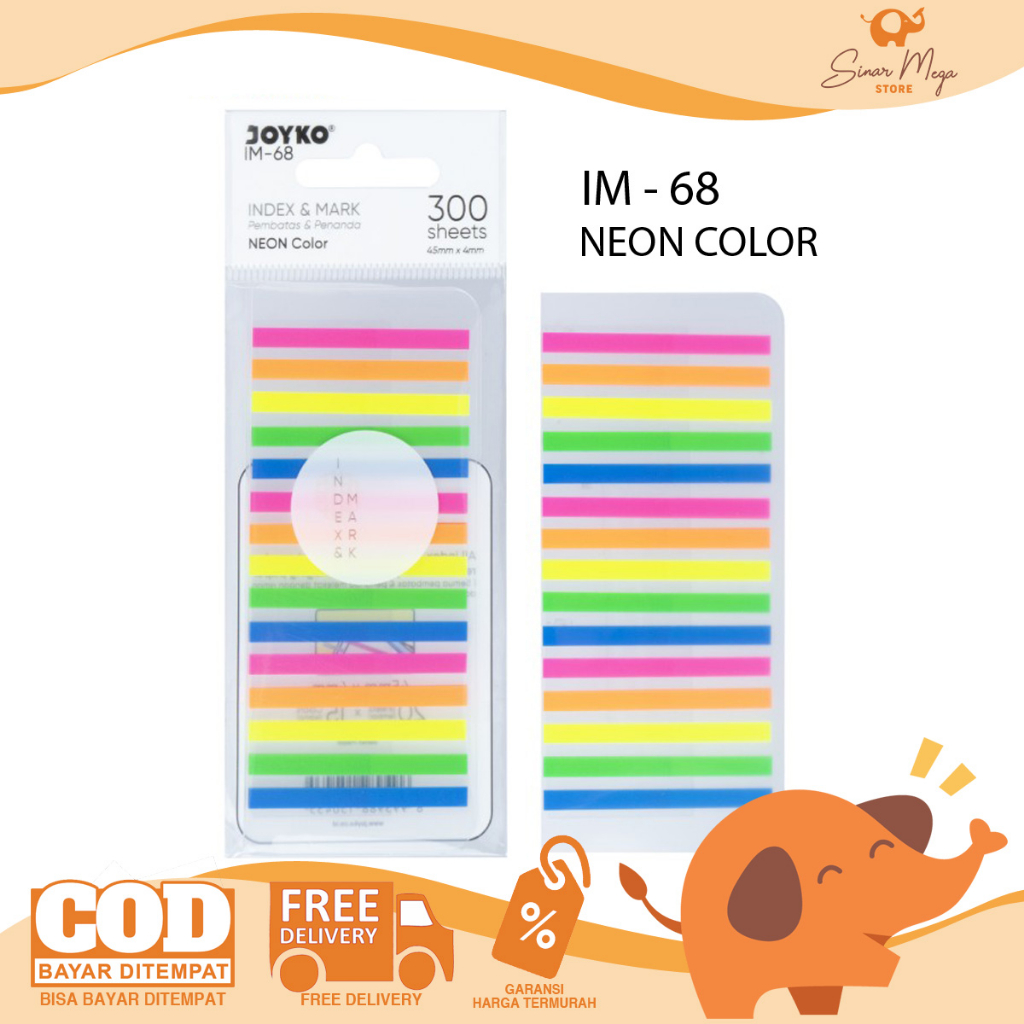 Jual Joyko Pembatas dan Penanda Index & Memo IM-68 Neon Color | Shopee ...
