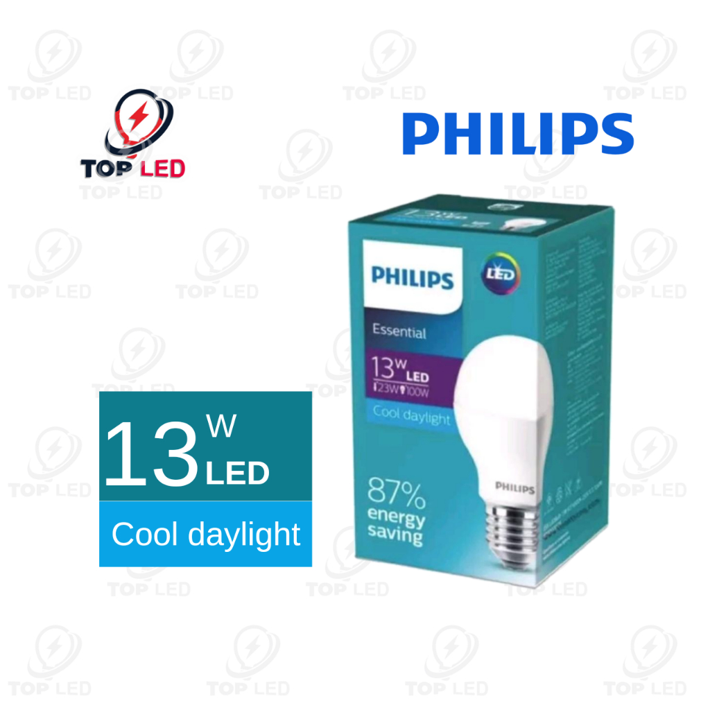 Jual Philips Essential LED Bulb 13W E27 6500K - Cool Day Light | Shopee Indonesia
