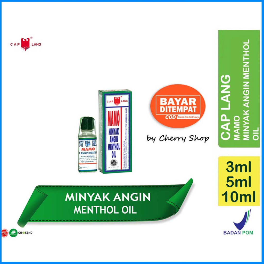 Jual [3ML | 5ML | 10ML] [BPOM] CAP LANG MAMO MINYAK ANGIN MENTHOL OIL ...
